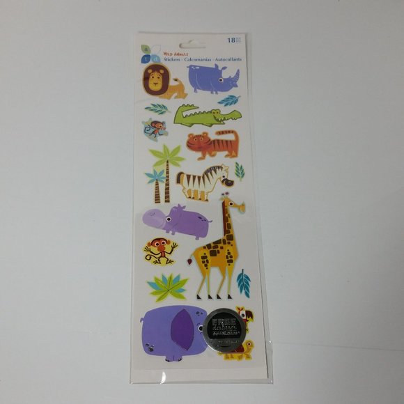 Momenta | Office | Wild Animals Stickers Scrapbook 2 Sheets | Poshmark